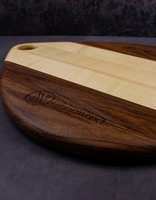 Drop-Shaped Wooden Serving Platter | nikkowood